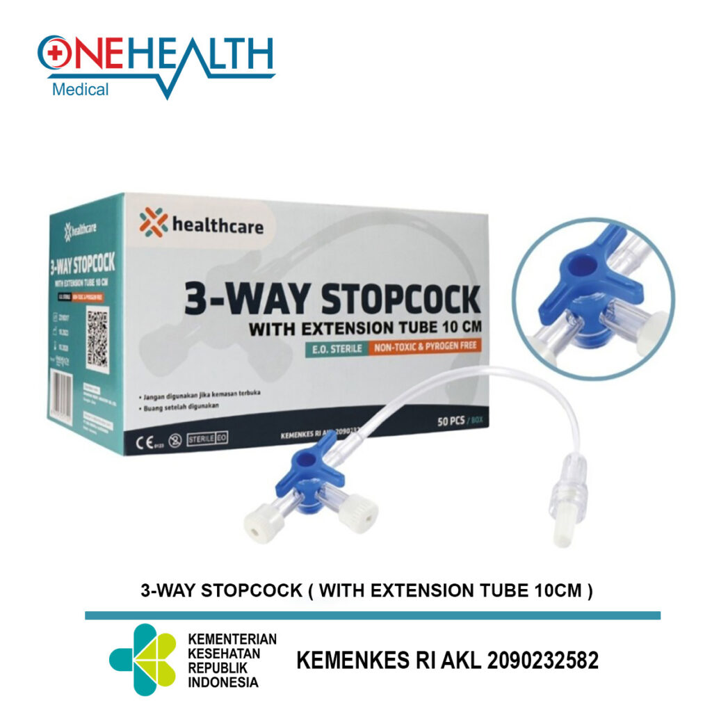 3-WAY STOPCOCK ( WITH EXTENSION TUBE 10CM ) – OneHealth.id